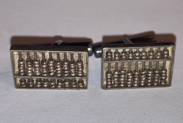 Antique Chinese Moveable Abacus Sterling Silver Mens … - Gem