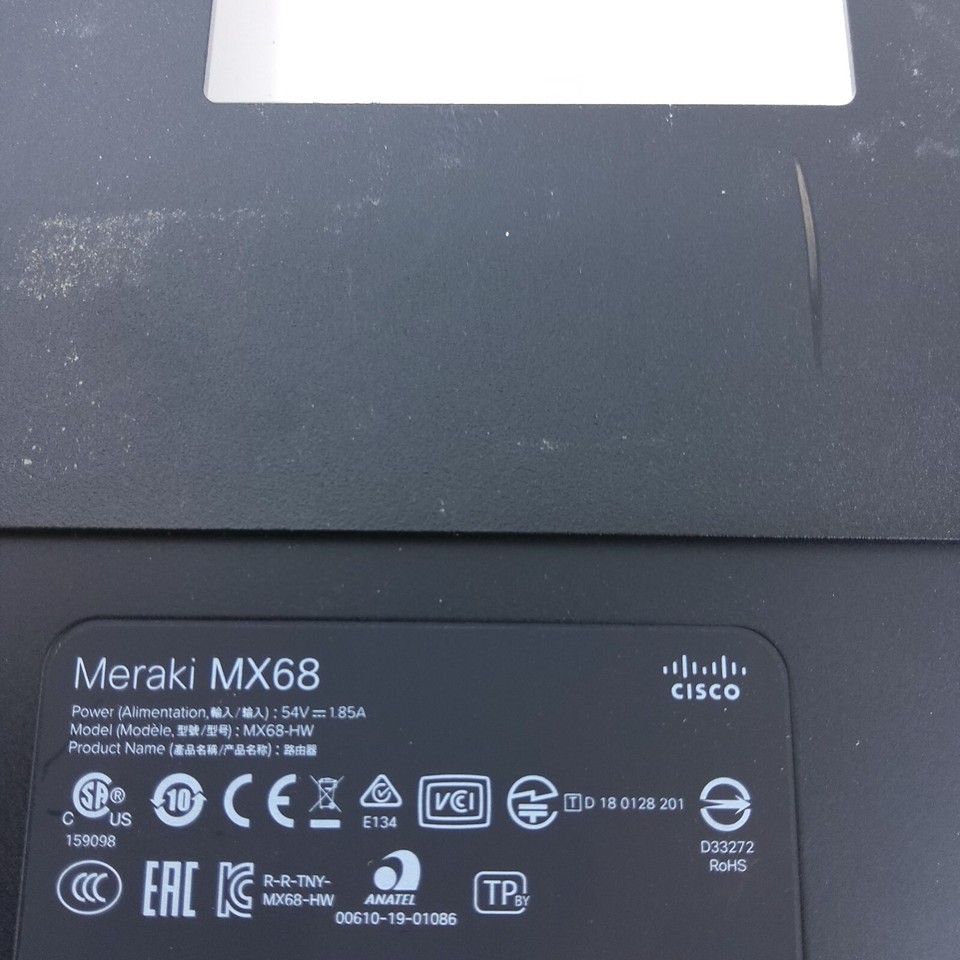 CISCO Meraki MX68W-HW - Cloud Managed Security Appliance (PARTS) | eBay