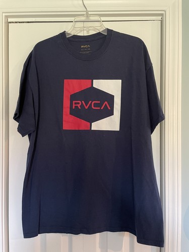 RVCA Tee Shirt Size XL Navy Preowned | eBay