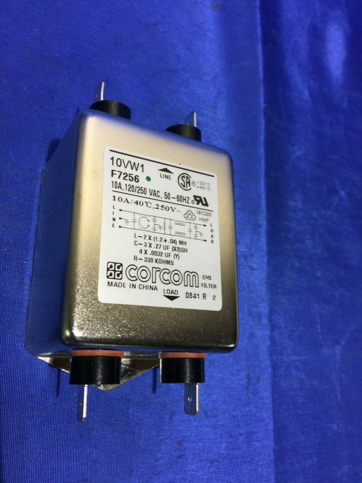 Corcom F7256 Multi-Purpose Power RFI Line Filter 250VAC, 10A | eBay