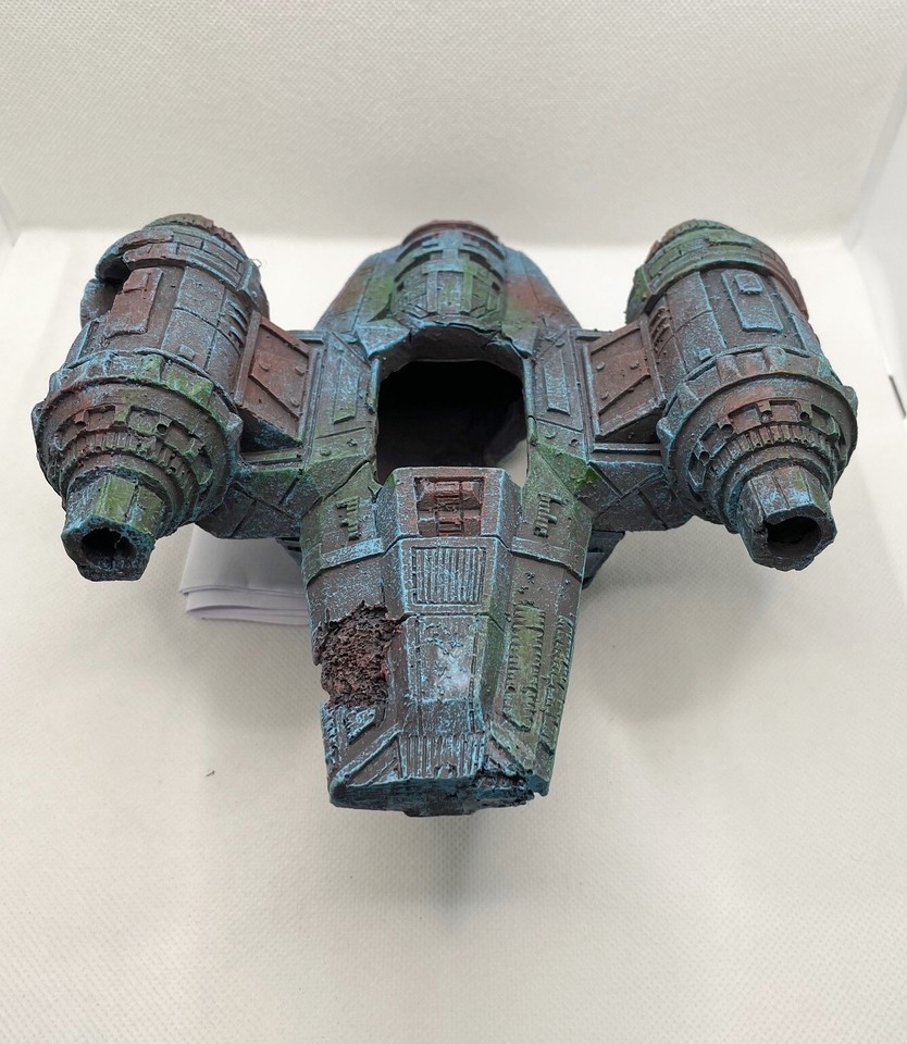 Aquarium Fish Tank Ornament Mando Crest Space Ship 23.4cm. Star Wars | eBay