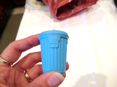 Blue "trashcan" Topps candy container, c. 1980s | eBay