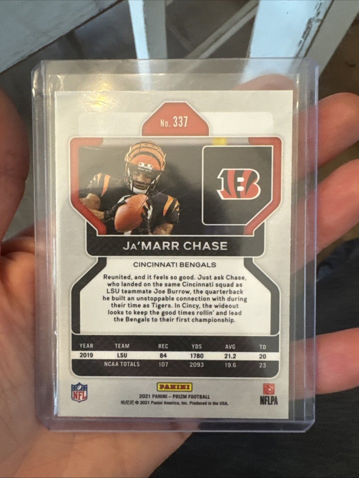 2021 Jamar Chase Silver Prizm Rookie Card #337 Cincinnati Bengals | eBay