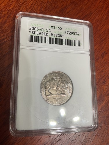 2005 D Soeared Bison Nickel, THE TRUE SPEARED BISON, ANACS MS65 | eBay