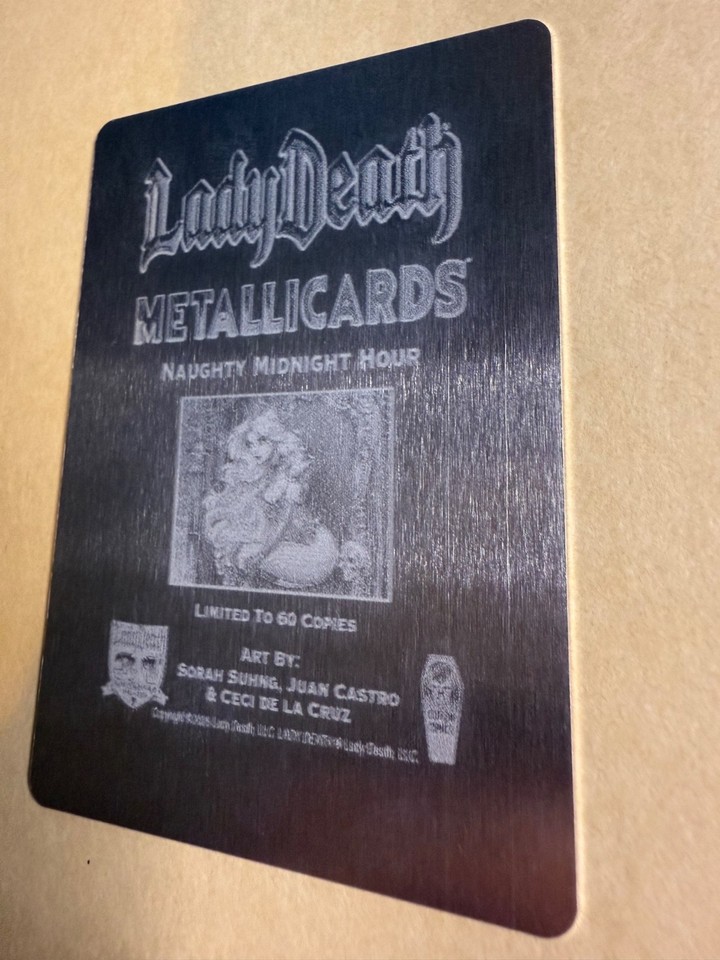 Lady Death MetallicardsNaughty Midnight Hour Coffin Comics 2025 Signed ...