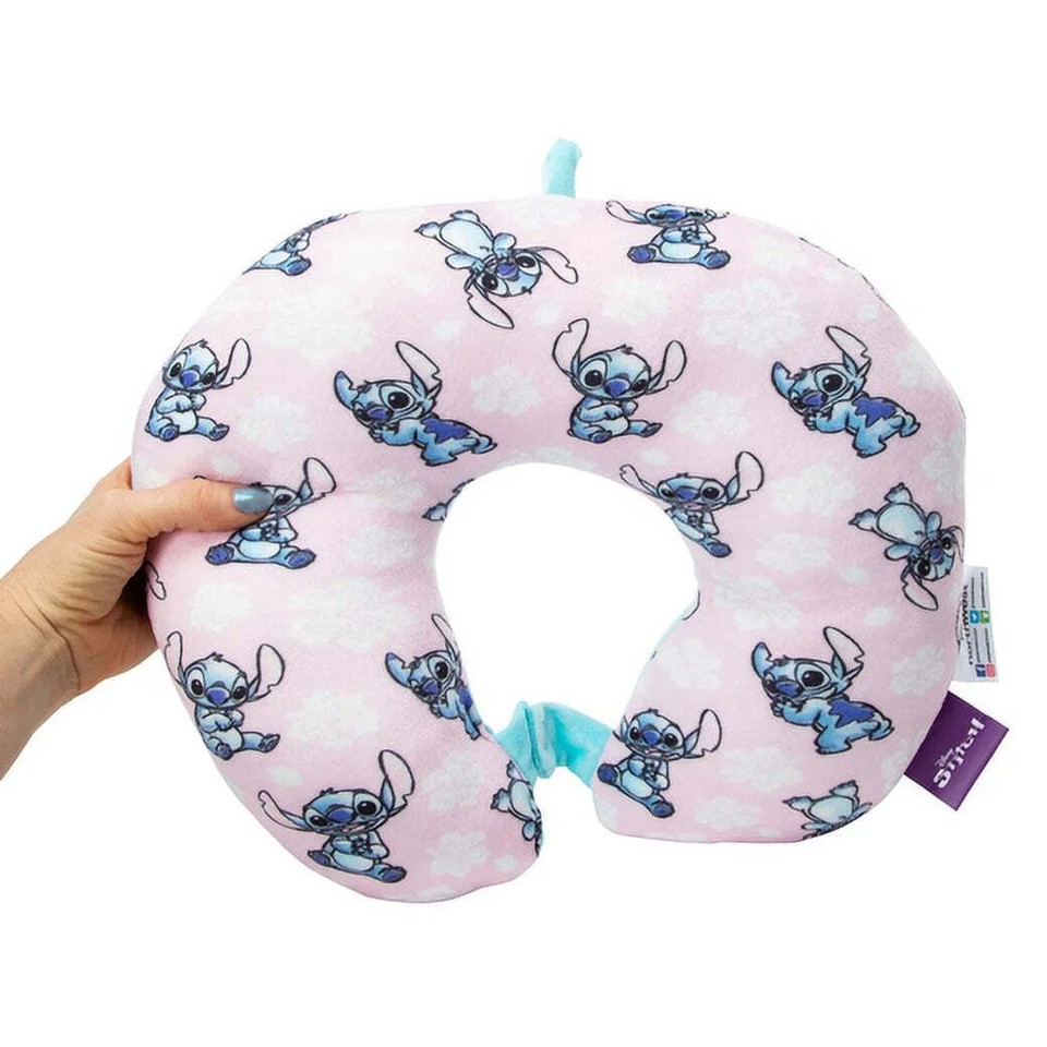 Disney Stitch Travel Pillow - Lilo And Stitch Pastel Dreams Light Pink ...