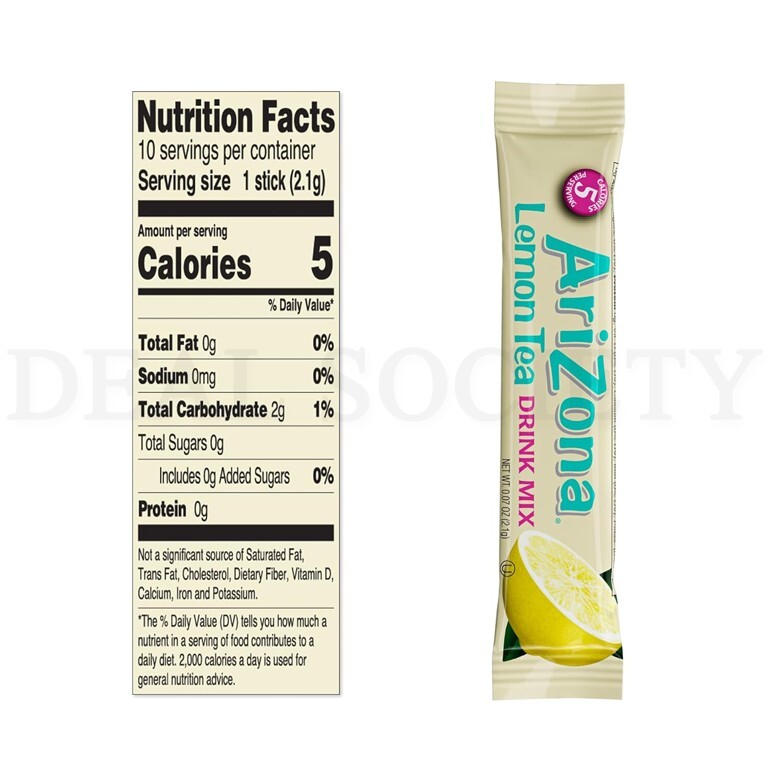 AriZona Lemon Tea Stix On The Go Powdered Drink Mix 10 Count Each Lot ...