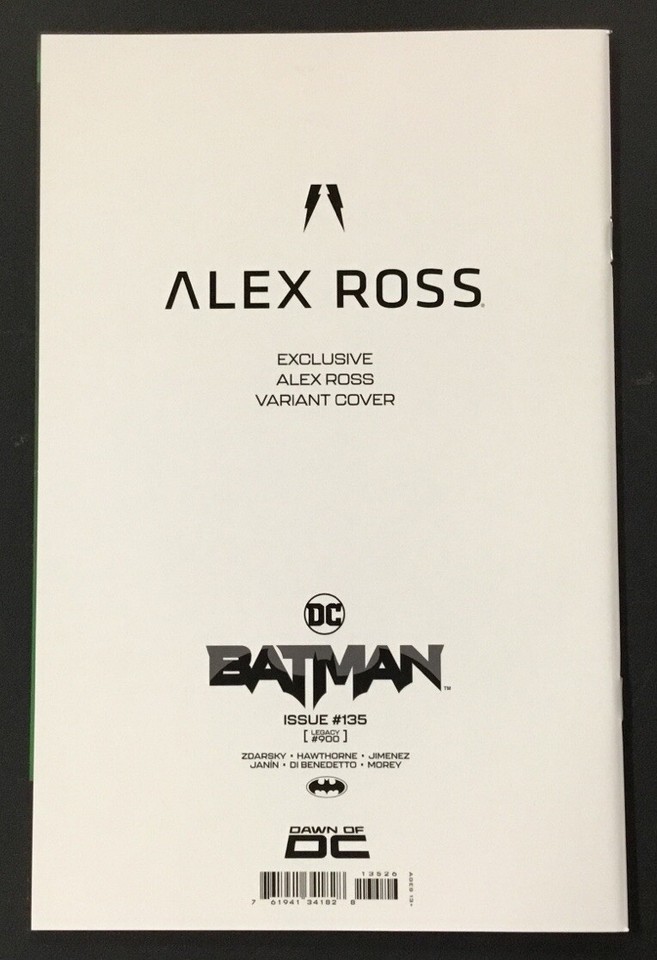 Batman #135 Alex Ross Variant! Limited To 900 Copies! NM | eBay