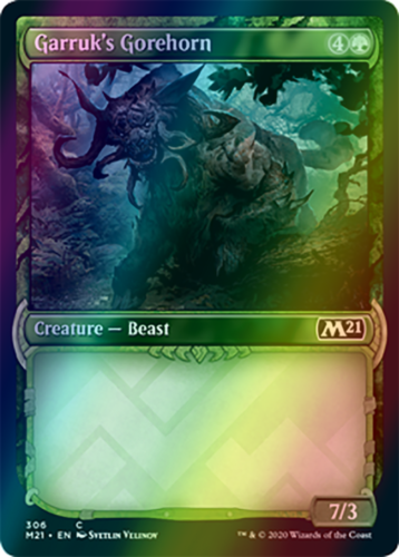 Garruk's Gorehorn x2 SHOWCASE FOIL Core Set 2021 Magic the Gathering ...