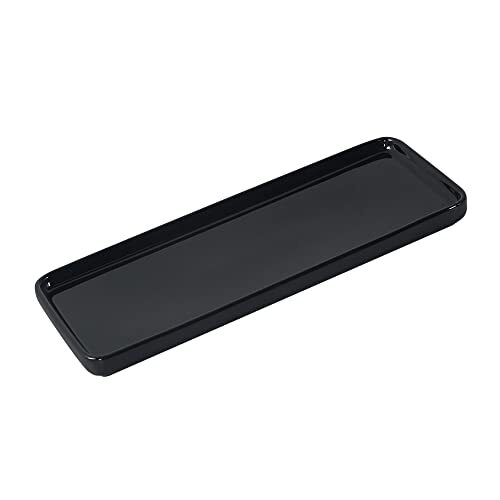 Black Ceramic Vanity Tray Small Rectangle Tray Counter Tray For Kitchen Sink Mar | eBay