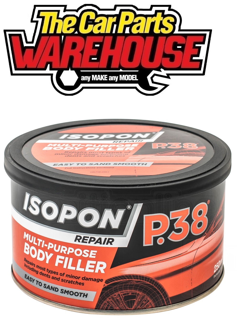 Davids Isopon P38 Easy Sand Car Body Filler Repairs Dents Scratch ...