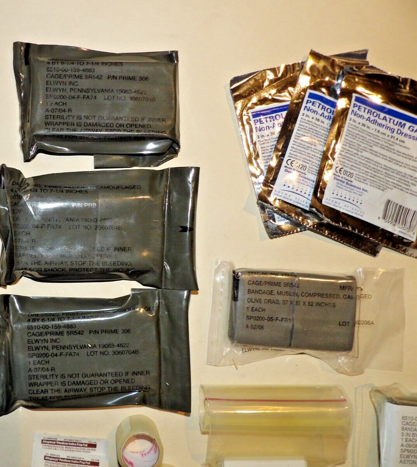 VINTAGE FIRST AID KIT GENERAL PURPOSE OD GREEN 6545-00-919-6650 US ...