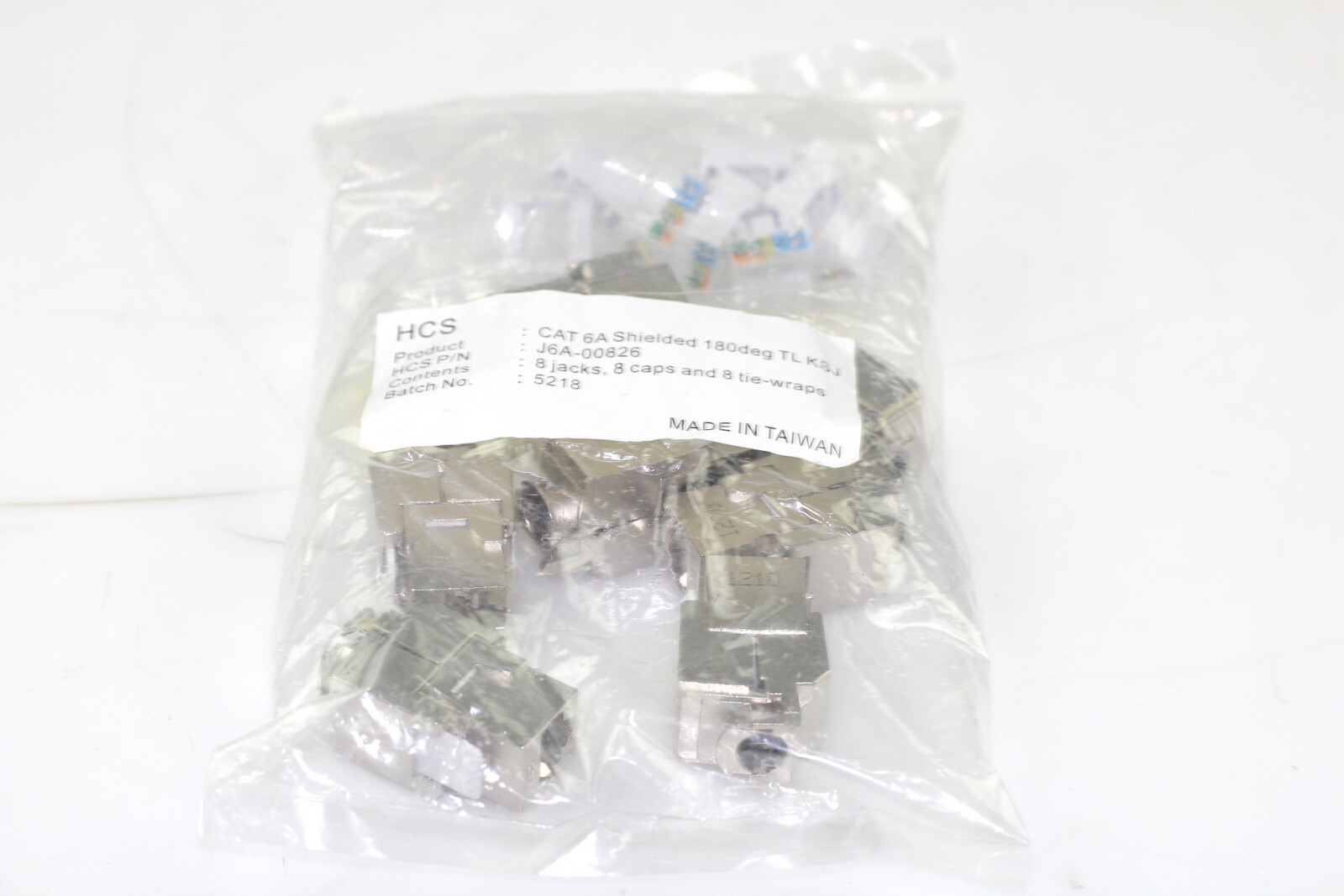Lot of 8 HCS J6A-00826 CAT6A Shielded 180deg TL KSJ | eBay