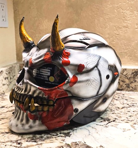 Custom Demon Skull Motorcycle Helmet - Hight quality - DOT Approved | eBay