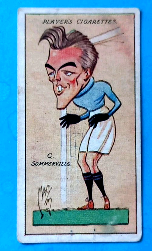 GEORGE SUMMERVILLE BURNLEY FOOTBALL CARICATURES 1927 JOHN PLAYER CARD ...