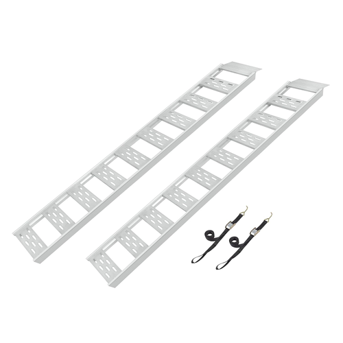 Aluminum Straight Fixed Ramp with Treads (2Pk) - Easily and Safely Load ...
