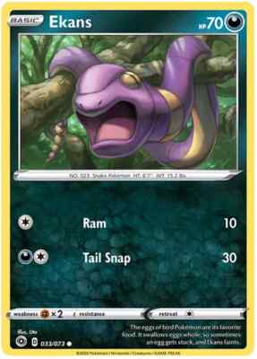 Ekans Pokemon TCG Card 033/073 | eBay