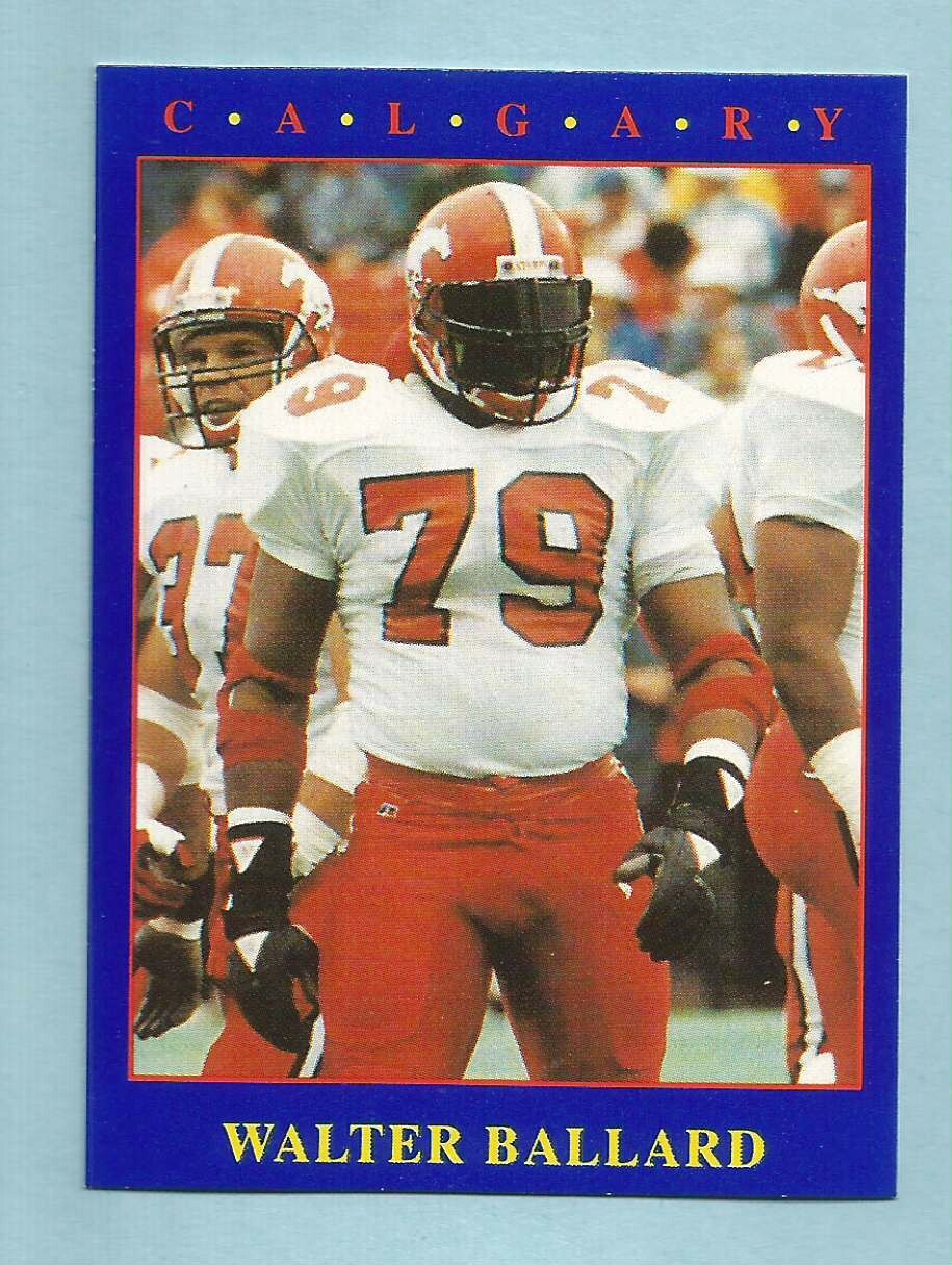 1990 JOGO CFL Football Walter Ballard #192 Stampeders Texas Longhorns ...