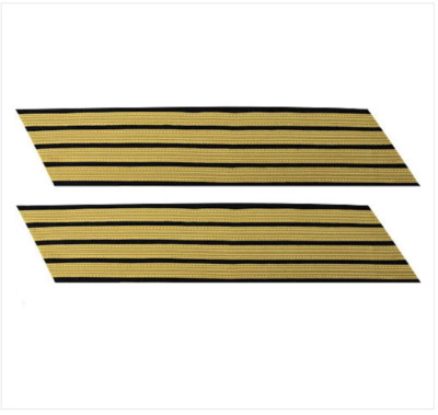 GENUINE U.S. ARMY SERVICE STRIPE: GOLD EMBROIDERED ON BLUE - MALE, SET ...