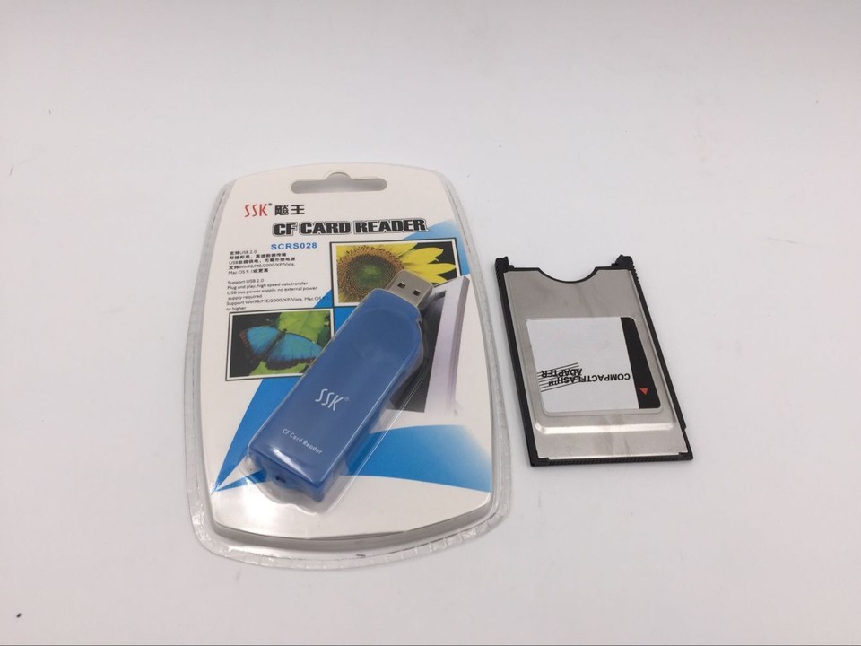2Kit CNC CF Compact Flash card+CF-PCMCIA Adapter+SSK USB2.0 reader ...