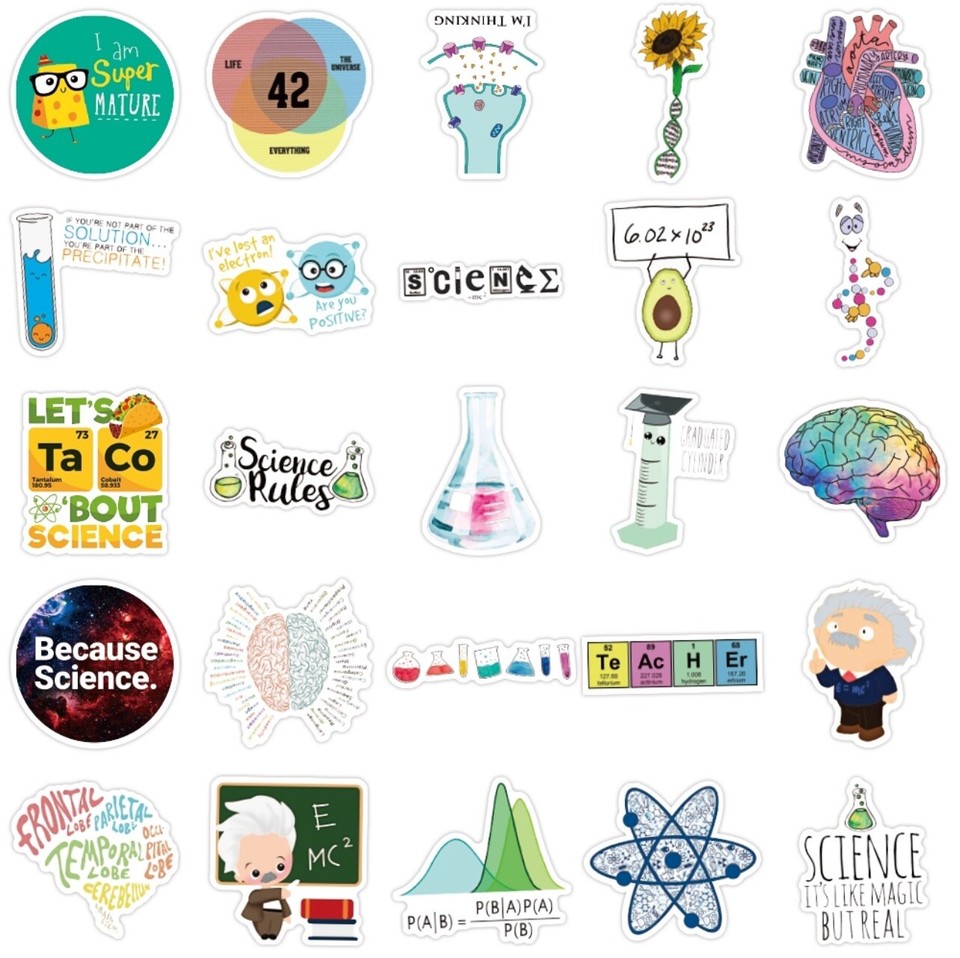20 Random Science Education Themed Stickers Decals Laptop Yeti Car Free ...