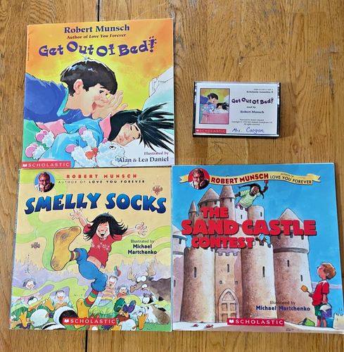 Robert Munsch Lot of 3 PBs, Smelly Socks, Sand Castle Contest, Get Out ...