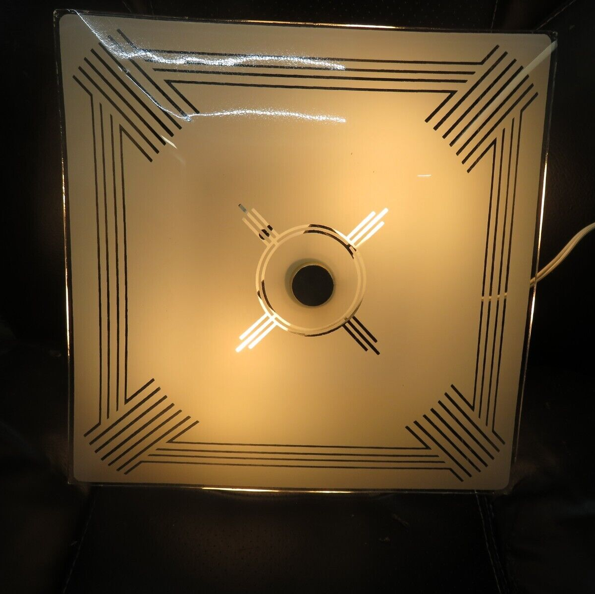 Vintage Art Deco Semi Flush Mount Ceiling Light Fixture 50s 60s (LS) | eBay