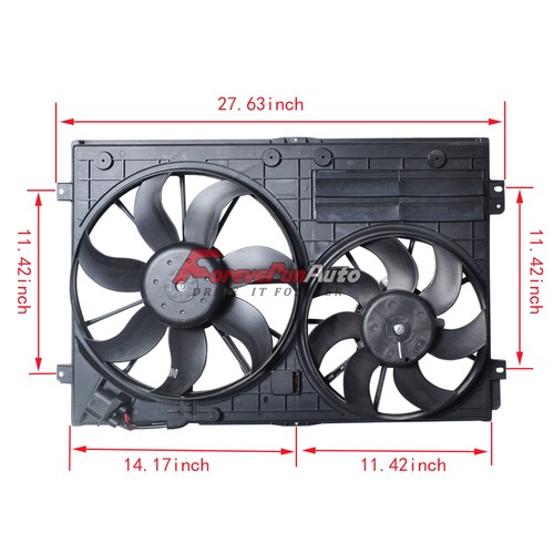 Radiator Cooling Fan for 2006-2015 Volkswagen Jetta 1K0959455ES With ...
