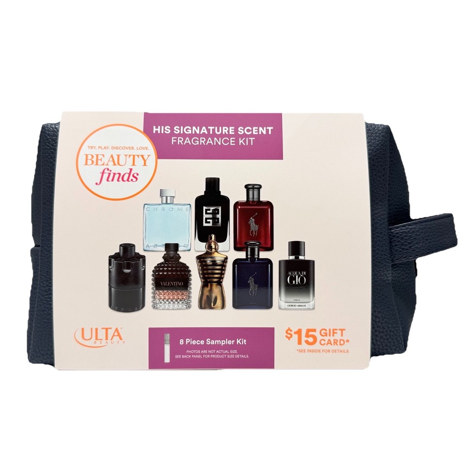 ULTA Mens 2025 His Signature Scent Fragrance Sampler Kit Set 8pc NO ...