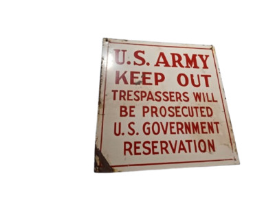 U.S. Army Keep Out - Solid Metal - 12" x 12" - 1.8 lb. - Vintage | eBay