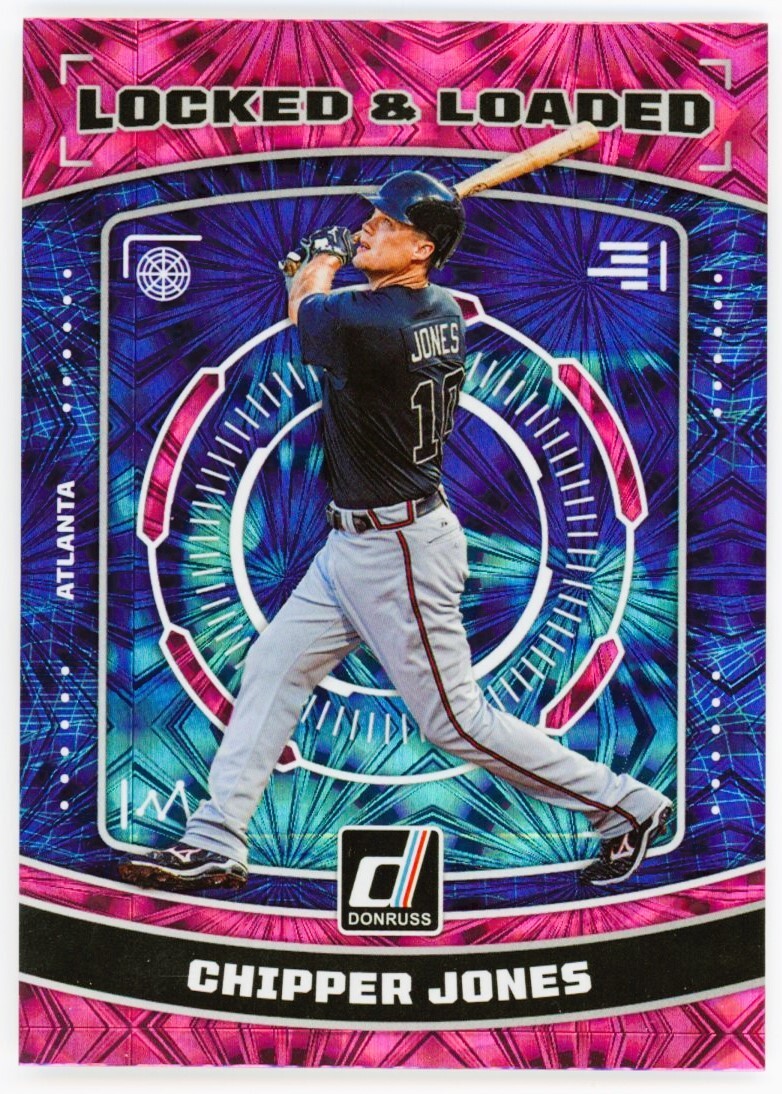 2023 Donruss Chipper Jones #LL3 Locked & Loaded Pink Fireworks Insert ...