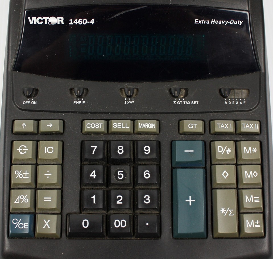 Victor 1460-4 12 Digit Display Extra Heavy Duty Commercial Printing ...