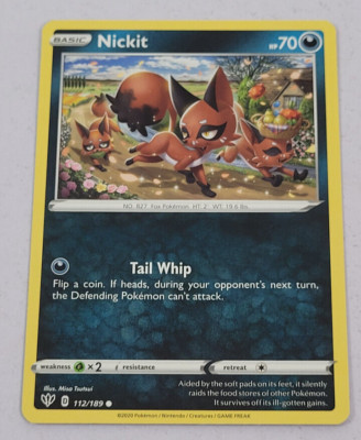 Nickit Pokémon TCG Card Rare Vintage Pokemon | eBay