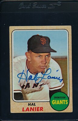 1968 Topps #436 Hal Lanier Giants Signed Auto *1601 | eBay