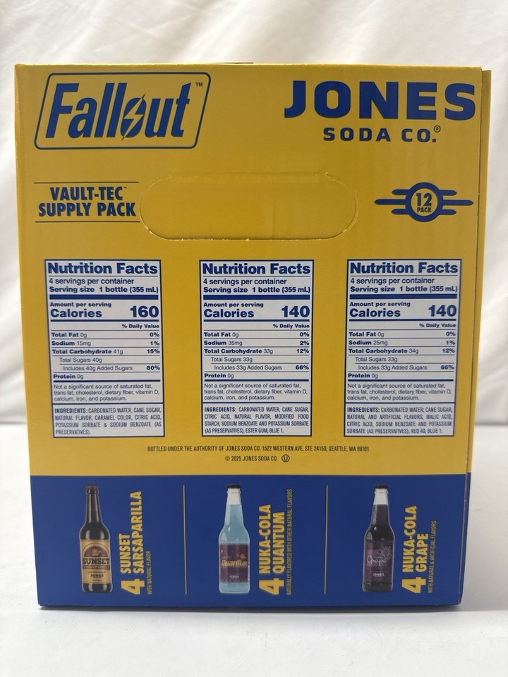 Jones Soda Co x Fallout Vault-Tec 12-Pack Themed Collector Set Sealed ...