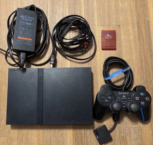 Sony PlayStation 2 Slim PS2 Console Complete w/ Memory Card ...