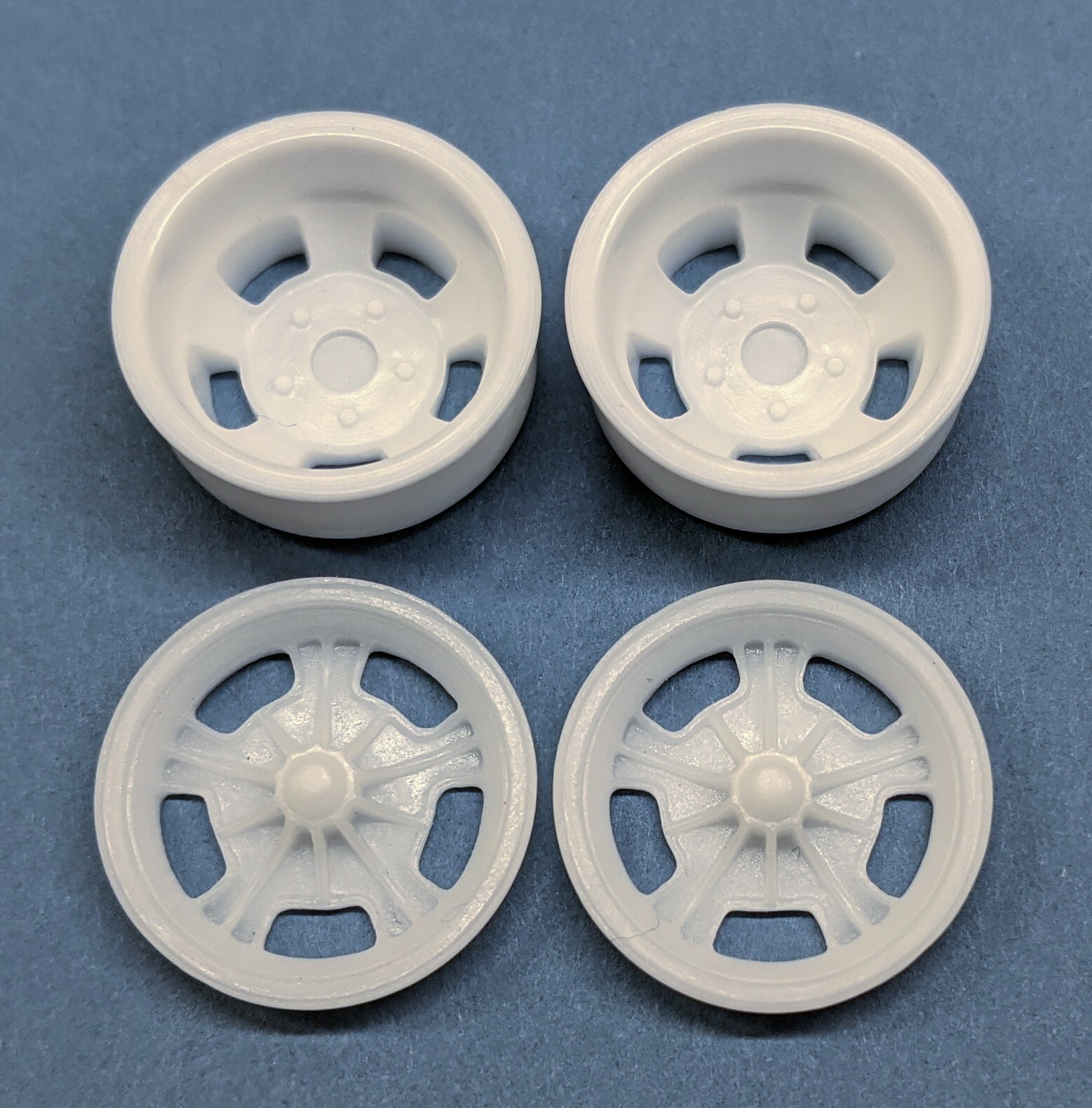 Resin 1/25 5 Slot Drag Wheel Set - Halibrand Spindle Mount & Deep Dish ...