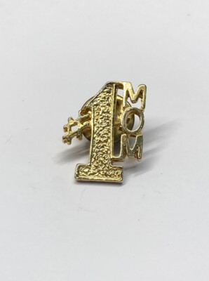 Number One 1 Mom #1 Mom Lapel Hat Tie Pin Gold Tone Pinback | eBay