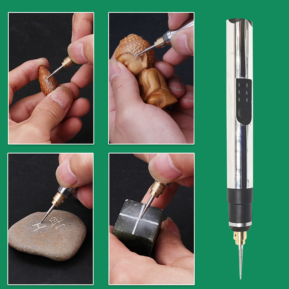 Electric Engraver Pen Professional Drill Carving Pen for Wood (42pcs ...