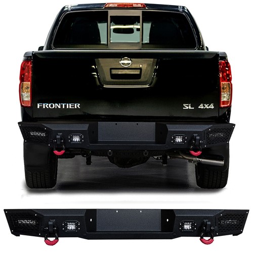 Vijay Fit 2005-2021 Nissan Frontier Rear Bumper Black Texture Steel w ...