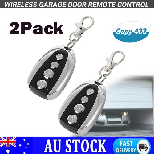 2X Universal 433MHZ Remote Control Garage Door Gate Car Cloning ...