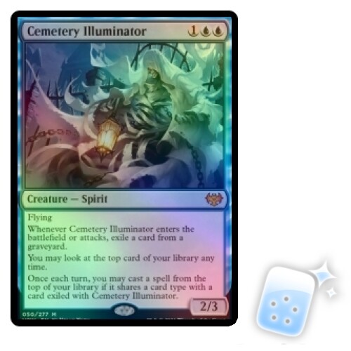 FOIL CEMETERY ILLUMINATOR Innistrad: Crimson Vow VOW Magic MTG MINT ...