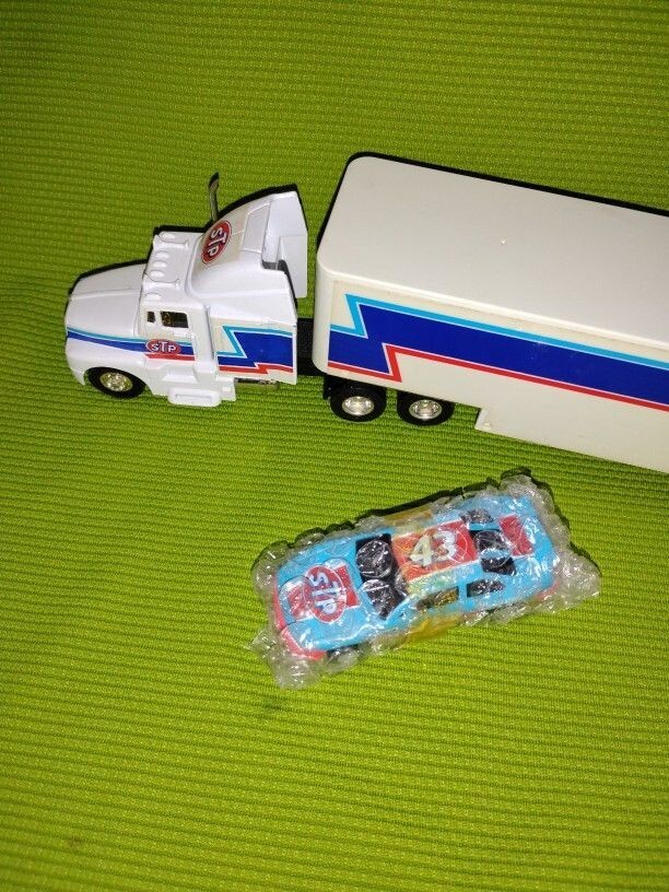 Richard Petty STP Race Team Truck & Transporter Plus New Sealed Car | eBay