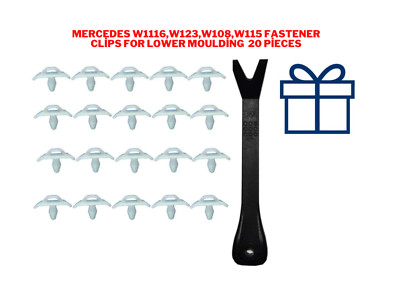 Mercedes W1116,W123,W108,W115 Fastener Clips for Lower Moulding 20 ...