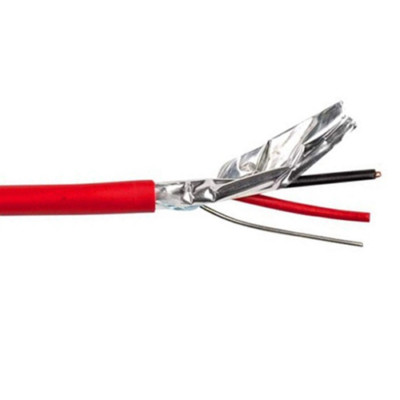 500' 12 AWG 2C Solid Shielded FPLR Riser Fire Alarm Cable Power Limited ...