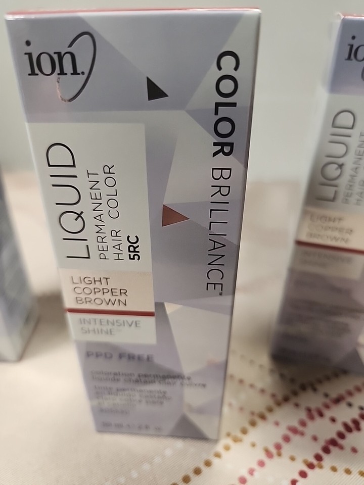 Ion Color Brilliance Liquid Permanent Hair COLOR 5RC . 3-Boxes 2 Oz ...
