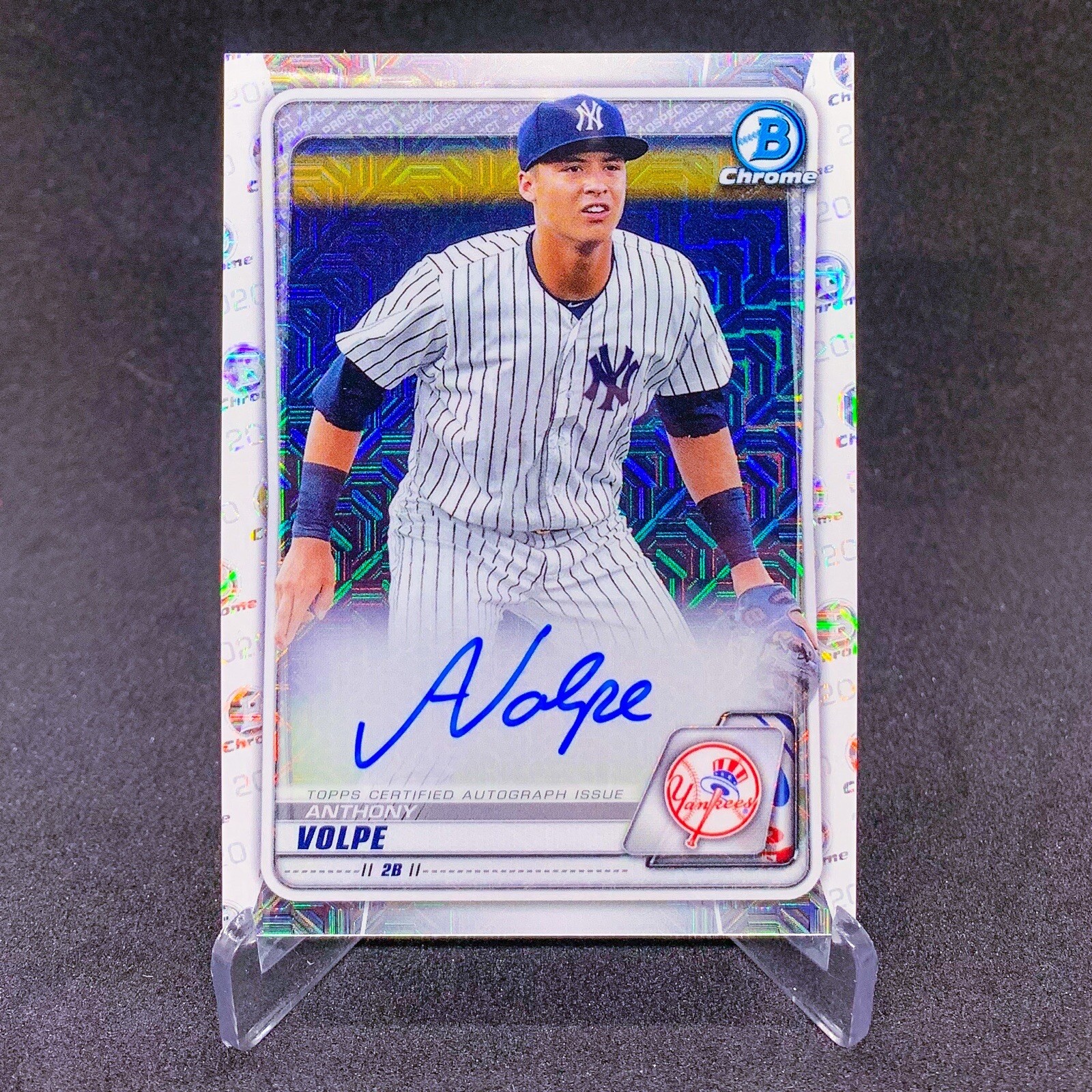 2020 Bowman Chrome Anthony Volpe Mega Auto Mojo Autograph RC SP Yankees ...