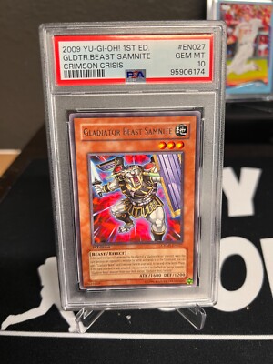 2009 Yu-gi-oh! 1st Edition Crimson Crisis Gladiator Beast Samnite PSA ...