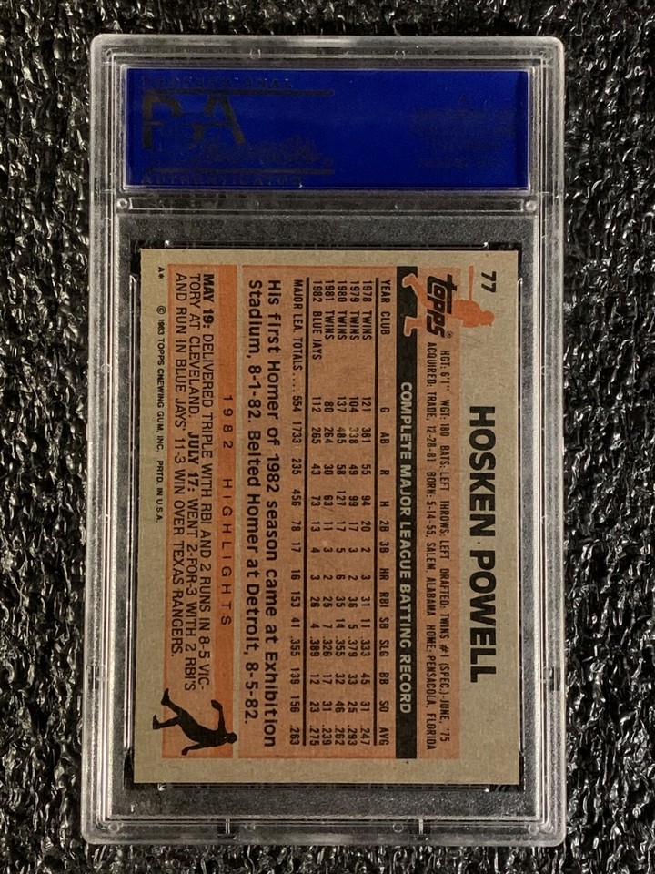 1983 Topps Baseball #77 Hosken Powell PSA 8 | eBay