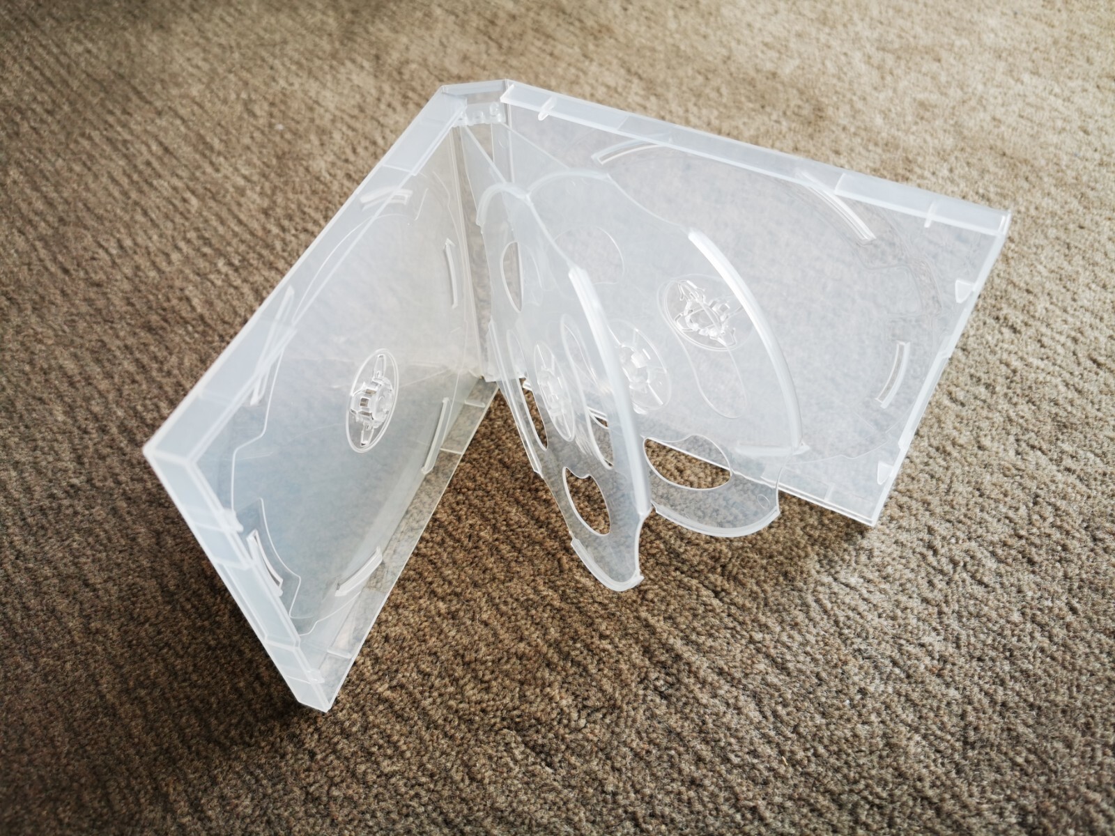 Clear CD DVD Case - Holds 5 - 8 Discs - 20mm Spine Audiobook DVD Box ...